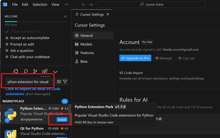 Cursor＋Pythonによるデータ分析環境構築 - データサイエンティストへの道